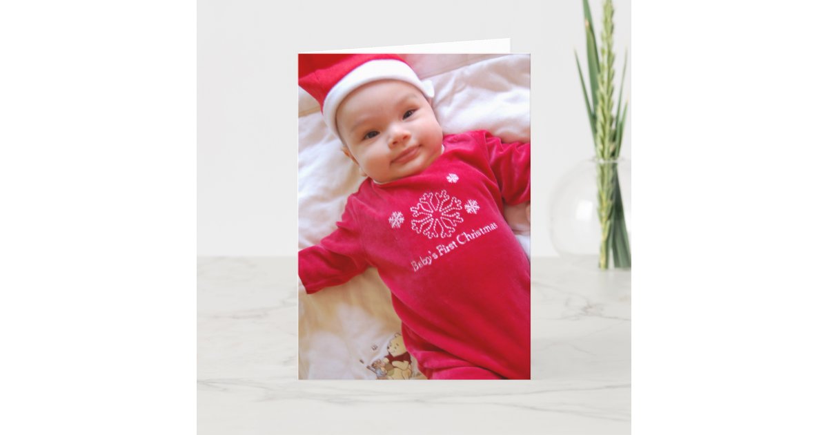 Picture Portrait Christmas Holiday Photo Card | Zazzle