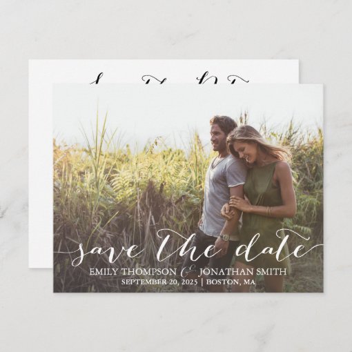 Picture Save the Date Cards Landscape, Rustic | Zazzle