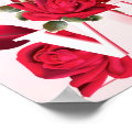 Pictures of Valentine's Day with special red roses Poster | Zazzle