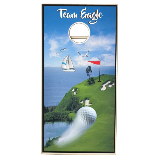 Picturesque Golf Course Cornhole Set | Zazzle