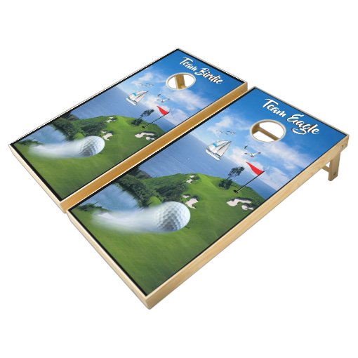 Picturesque Golf Course Cornhole Set | Zazzle