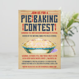 Pie Baking Contest Invitations | Zazzle