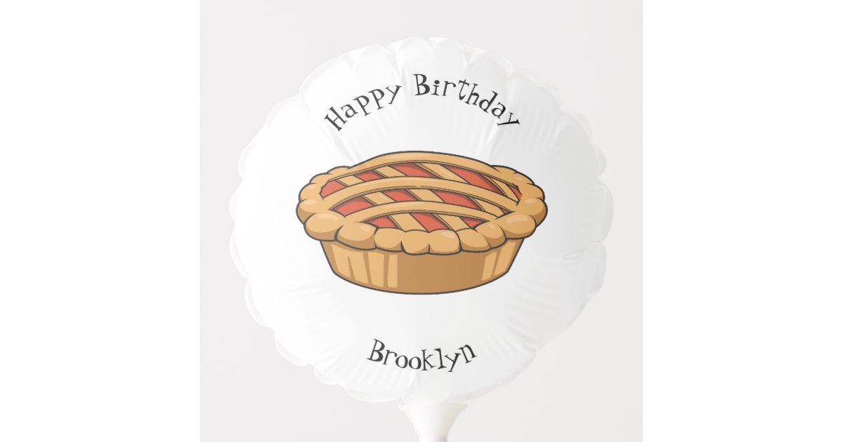 Pie cartoon illustration balloon | Zazzle