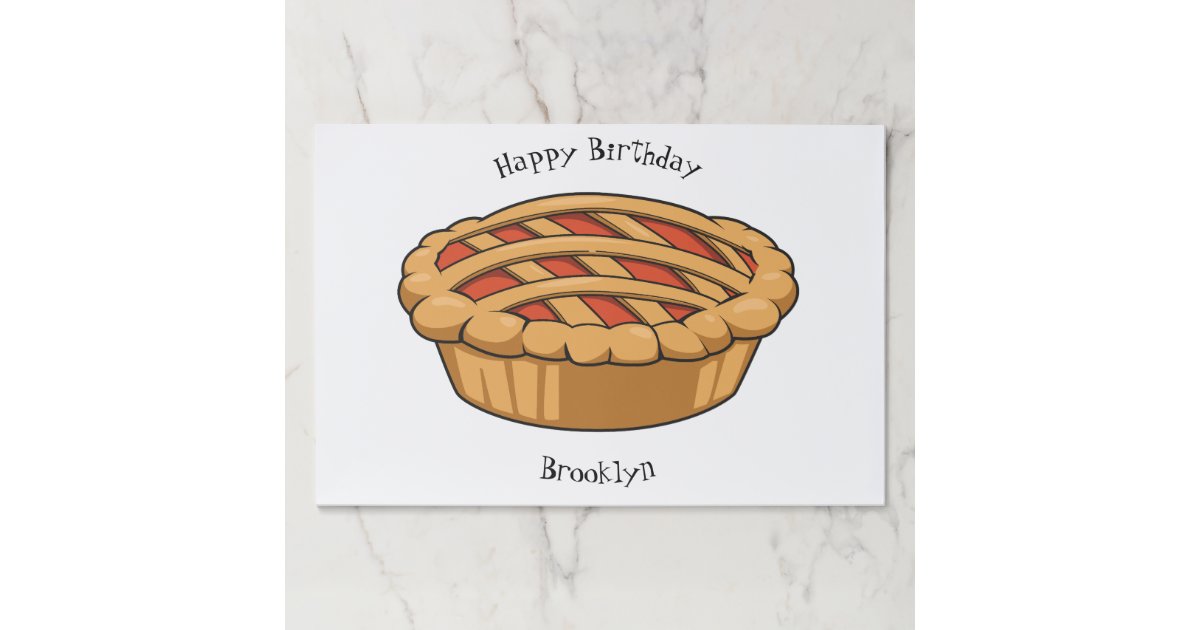 Pie cartoon illustration paper pad | Zazzle