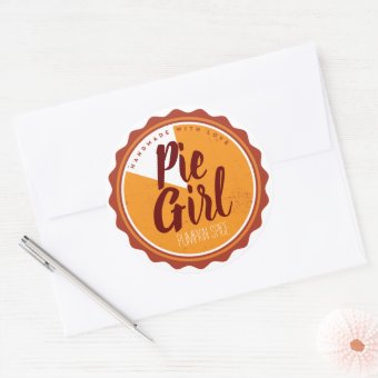 Pie Label Kitchen Bakery Sticker | Zazzle