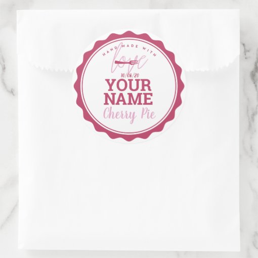 Pie Label Kitchen Sticker | Zazzle