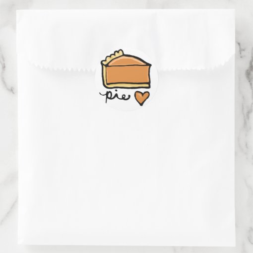 Pie Love! Classic Round Sticker | Zazzle