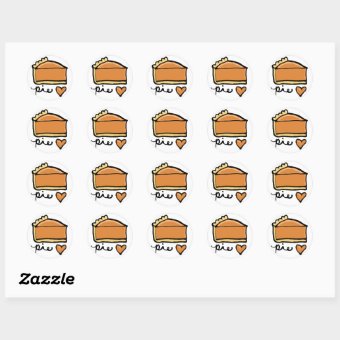 Pie Love! Classic Round Sticker | Zazzle