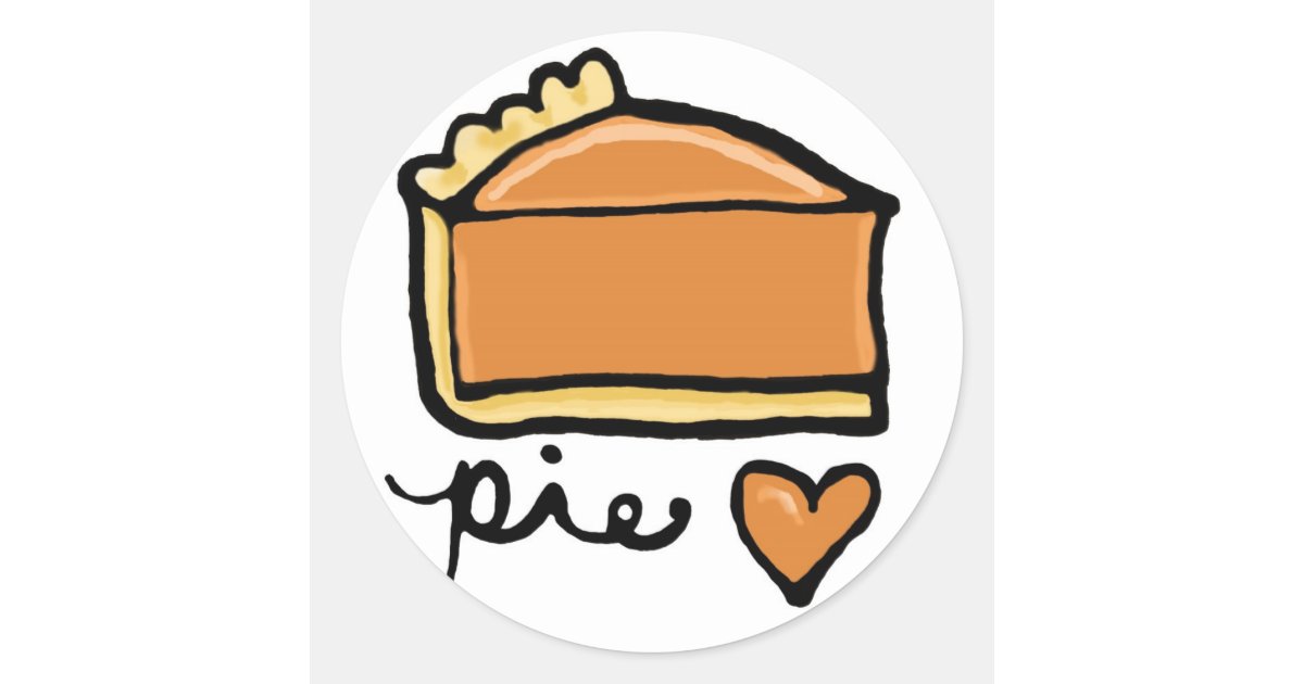 Pie Love! Classic Round Sticker | Zazzle