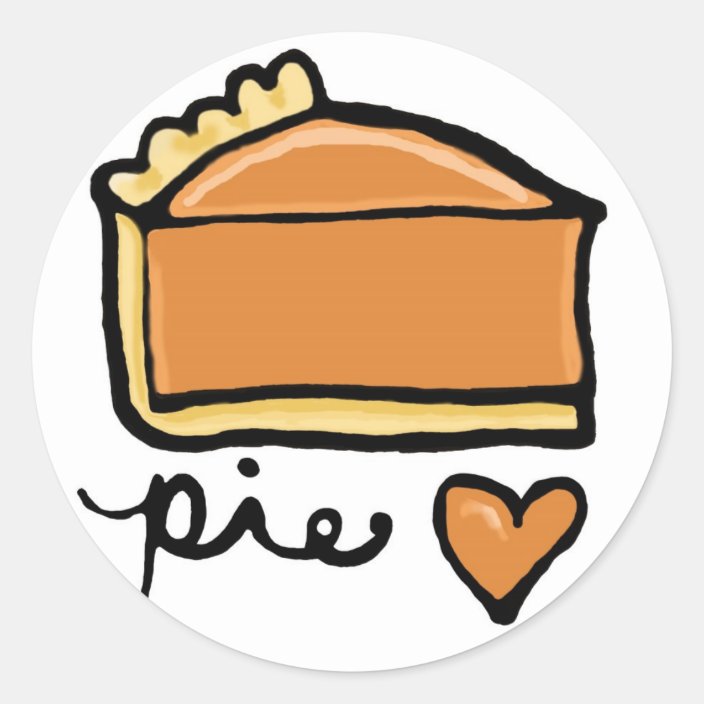 Pie Love! Classic Round Sticker | Zazzle.com