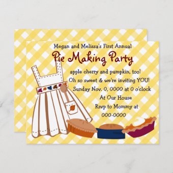 Pie Party Invitation | Zazzle