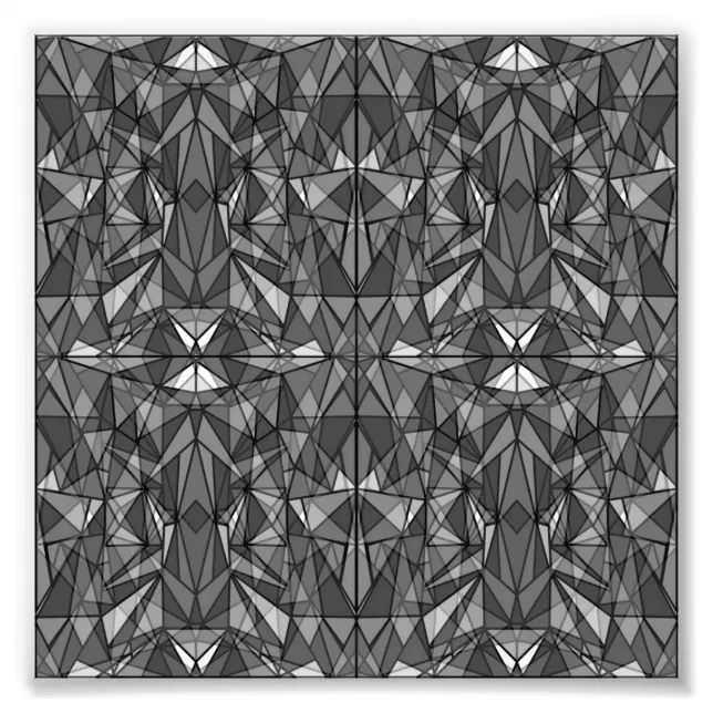 PiecedLayered 2x2 BandW Photo Print | Zazzle