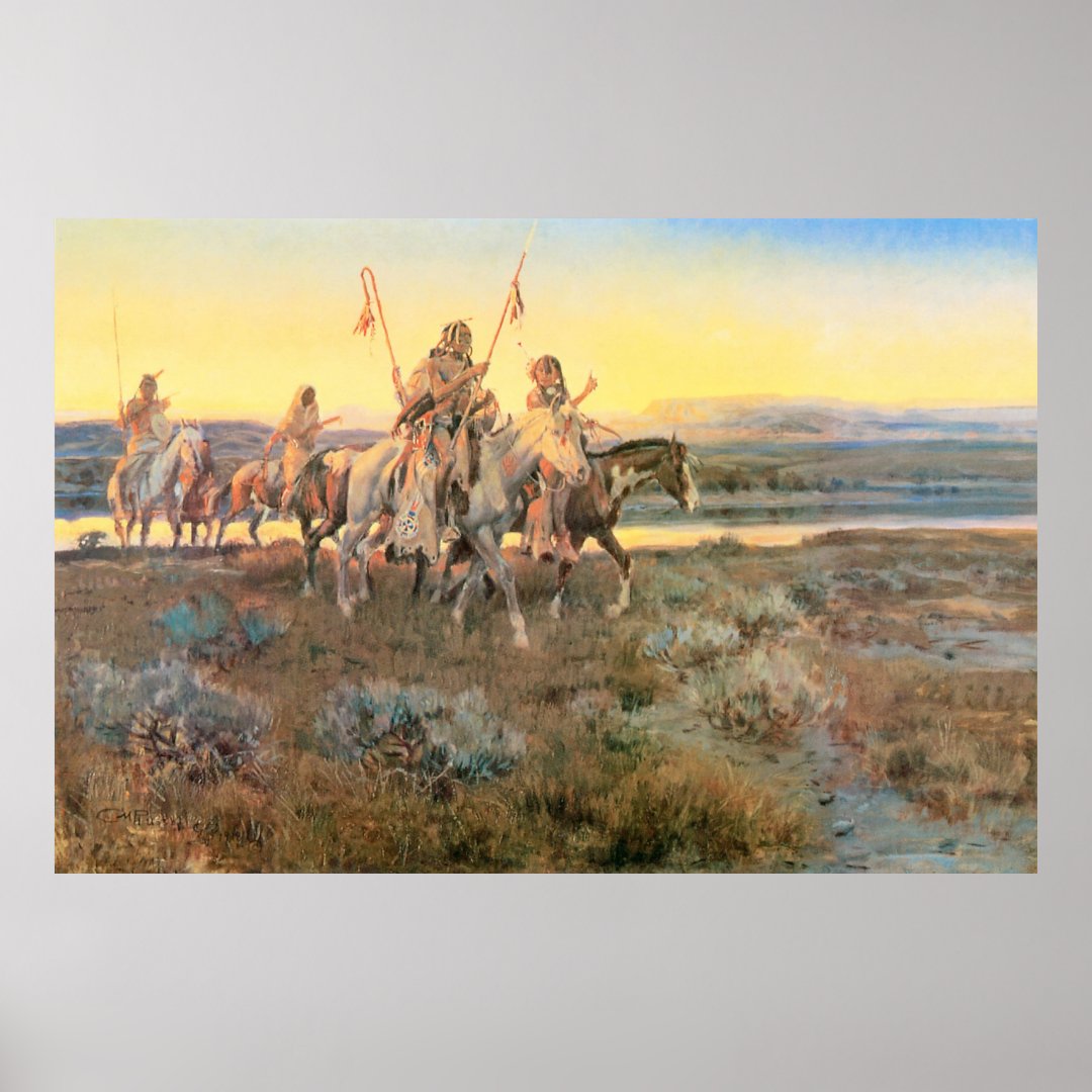 Piegans, by Charles M. Russell Poster | Zazzle