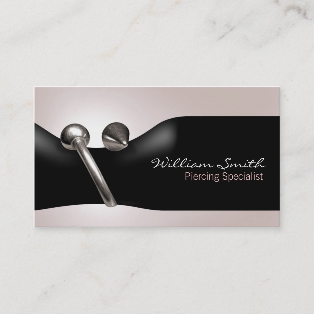 Piercing specialist Business card | Zazzle