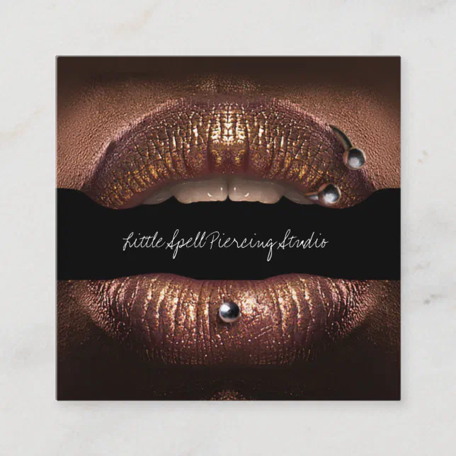 Piercing Studio Tattoo Piercing specialist Square Business Card | Zazzle