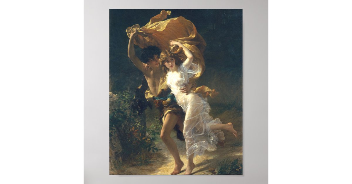 Pierre Auguste Cot The Storm 1880 Poster | Zazzle
