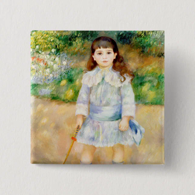 Pierre-Auguste Renoir - Child with a whip Button | Zazzle