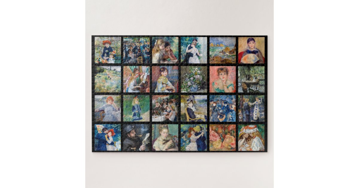 Pierre-Auguste Renoir - Masterpieces Grid Collage Jigsaw Puzzle | Zazzle