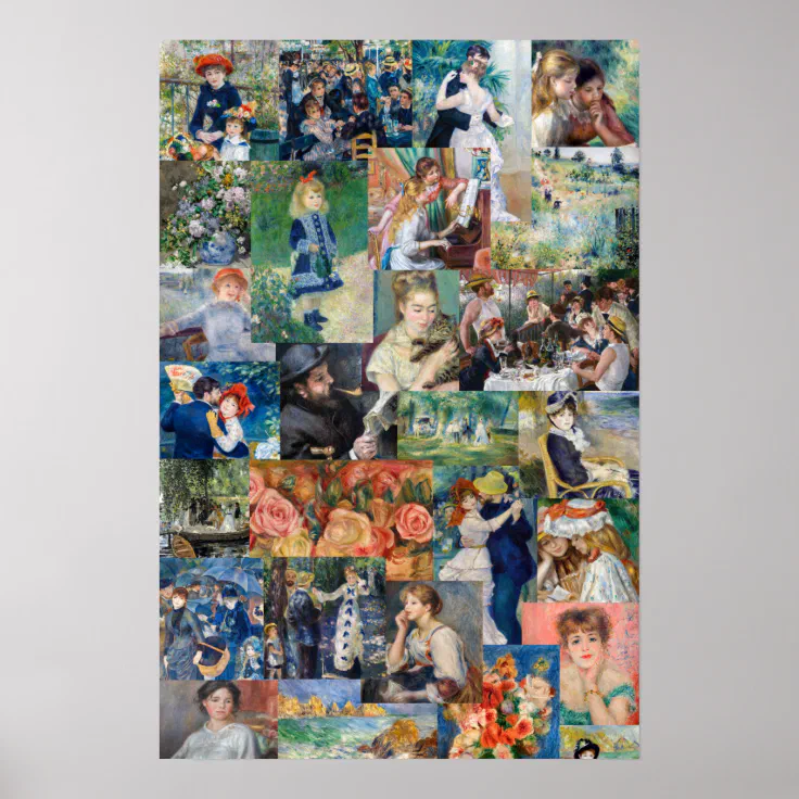 Pierre-Auguste Renoir - Masterpieces Patchwork Poster | Zazzle