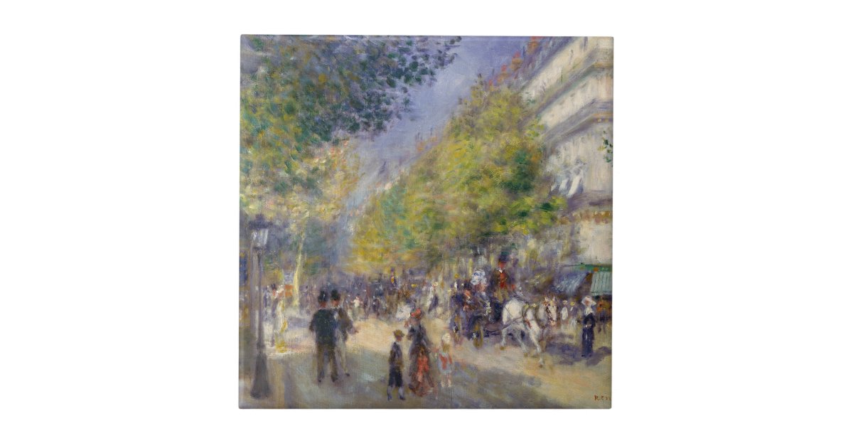 Pierre-Auguste Renoir - Paris, Grands Boulevards Ceramic Tile | Zazzle