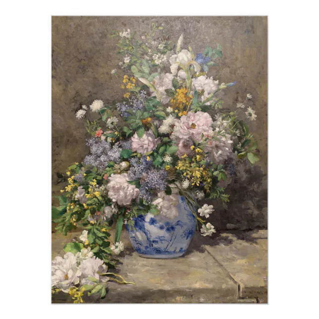 Pierre-Auguste Renoir Spring Bouquet Poster | Zazzle
