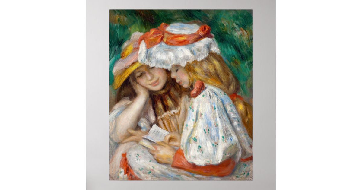 Pierre-Auguste Renoir - Two Girls Reading Poster | Zazzle
