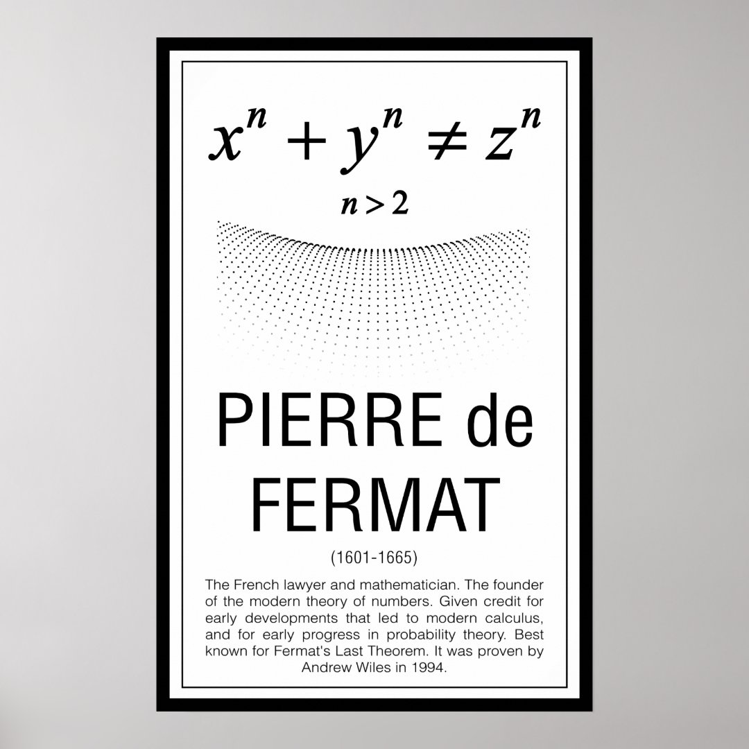Pierre de Fermat Poster | Zazzle