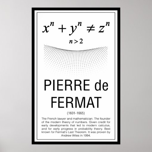 Pierre de Fermat Poster | Zazzle
