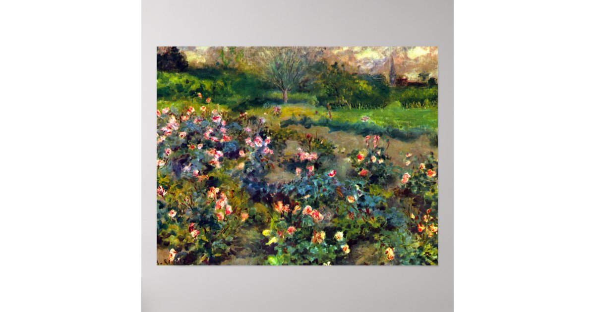 Pierre Renoir - Rose grove Poster | Zazzle