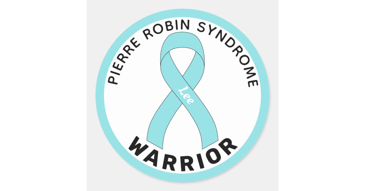 Pierre Robin Syndrome Warrior Ribbon White Classic Round Sticker | Zazzle