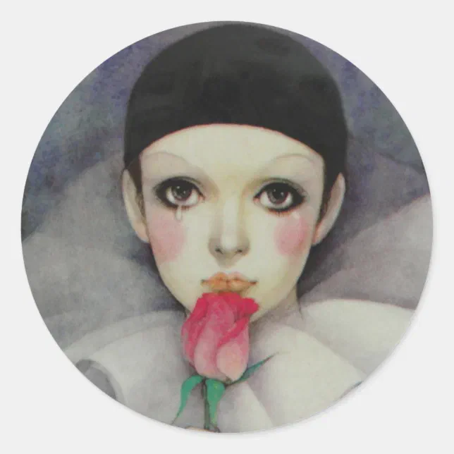 Pierrot 1980s Sticker | Zazzle