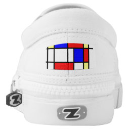 Piet Mondrian Art Style Modern Bright Colors Slip-On Sneakers | Zazzle