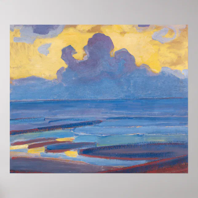 Piet Mondrian By the Sea Famous Painting Poster | Zazzle
