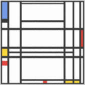 Piet Mondrian, Composition 10 Sticker | Zazzle