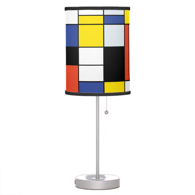 Piet Mondrian Composition A - Abstract Modern Art Table Lamp | Zazzle