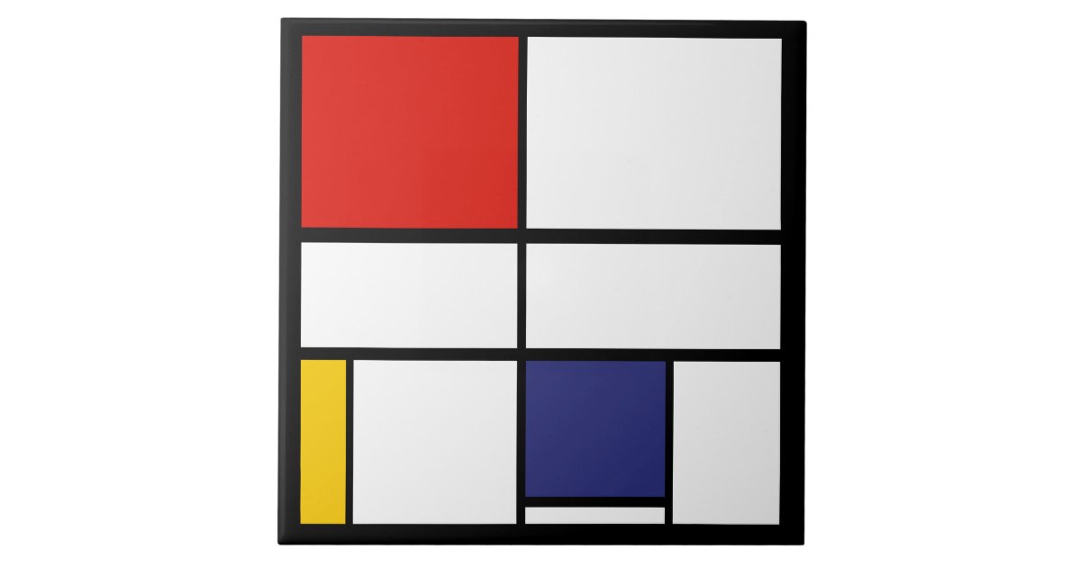 Piet Mondrian, Composition C Ceramic Tile | Zazzle