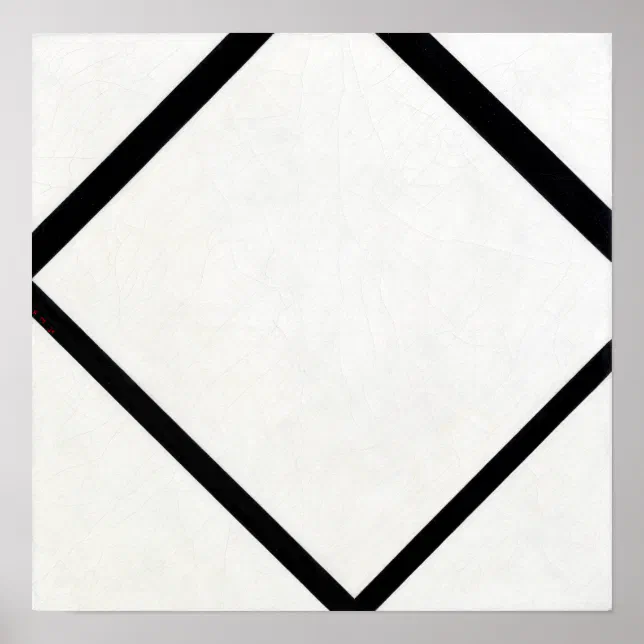 Piet Mondrian Composition No. 1 Lozenge with Four Poster | Zazzle