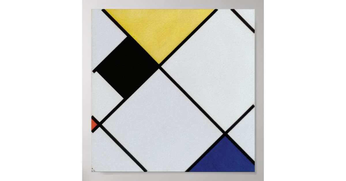 Piet Mondrian Lozenge Composition Painting Poster | Zazzle