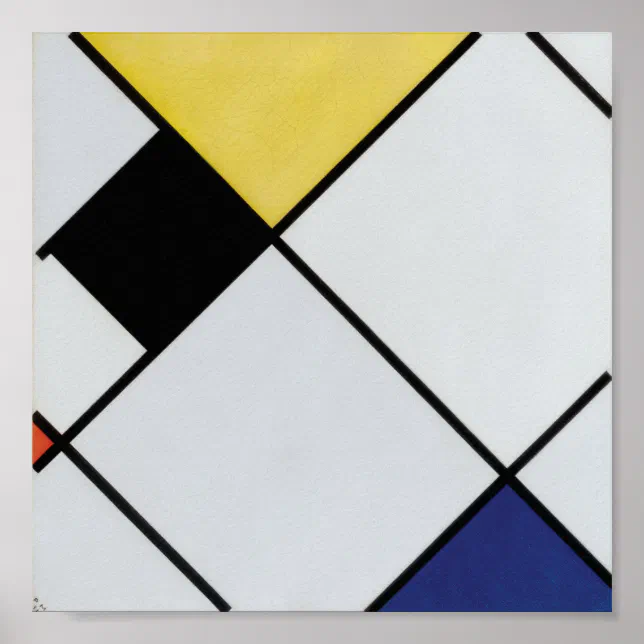 Piet Mondrian Lozenge Composition Painting Poster | Zazzle