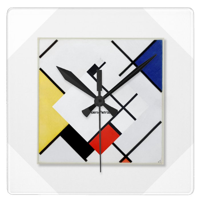 Piet Mondrian Modern Art Clock | Zazzle.com