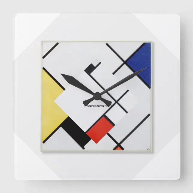 Piet Mondrian Modern Art Clock | Zazzle