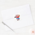 Pig at Baseball with Baseball glove Square Sticker | Zazzle