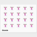Pig at Bodybuilding with Dumbbells Classic Round Sticker | Zazzle