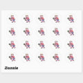 Pig at Sports with Volleyball Classic Round Sticker | Zazzle