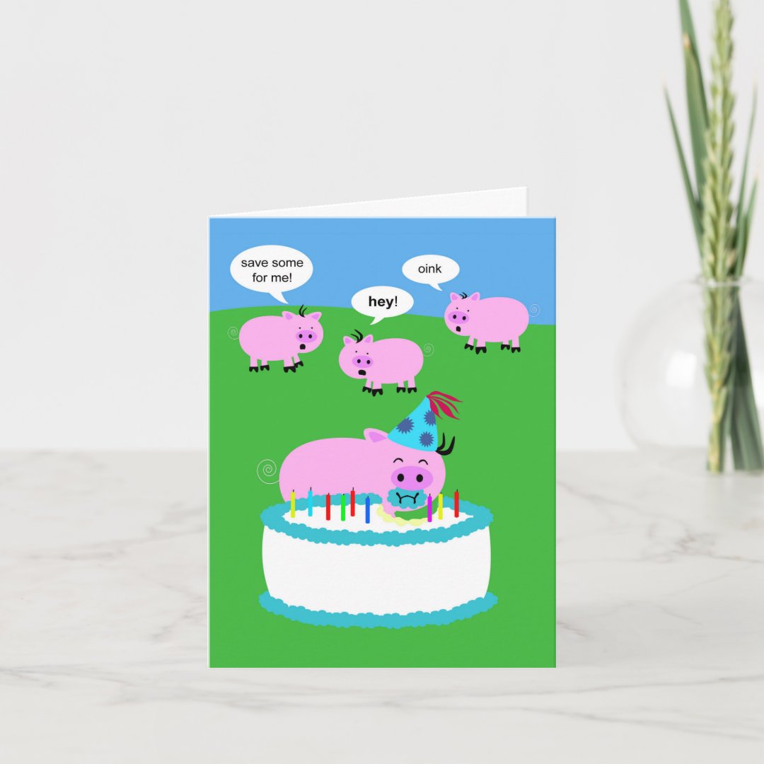 Pig Birthday Card | Zazzle