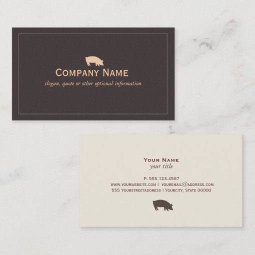 Pig Business Card | Zazzle