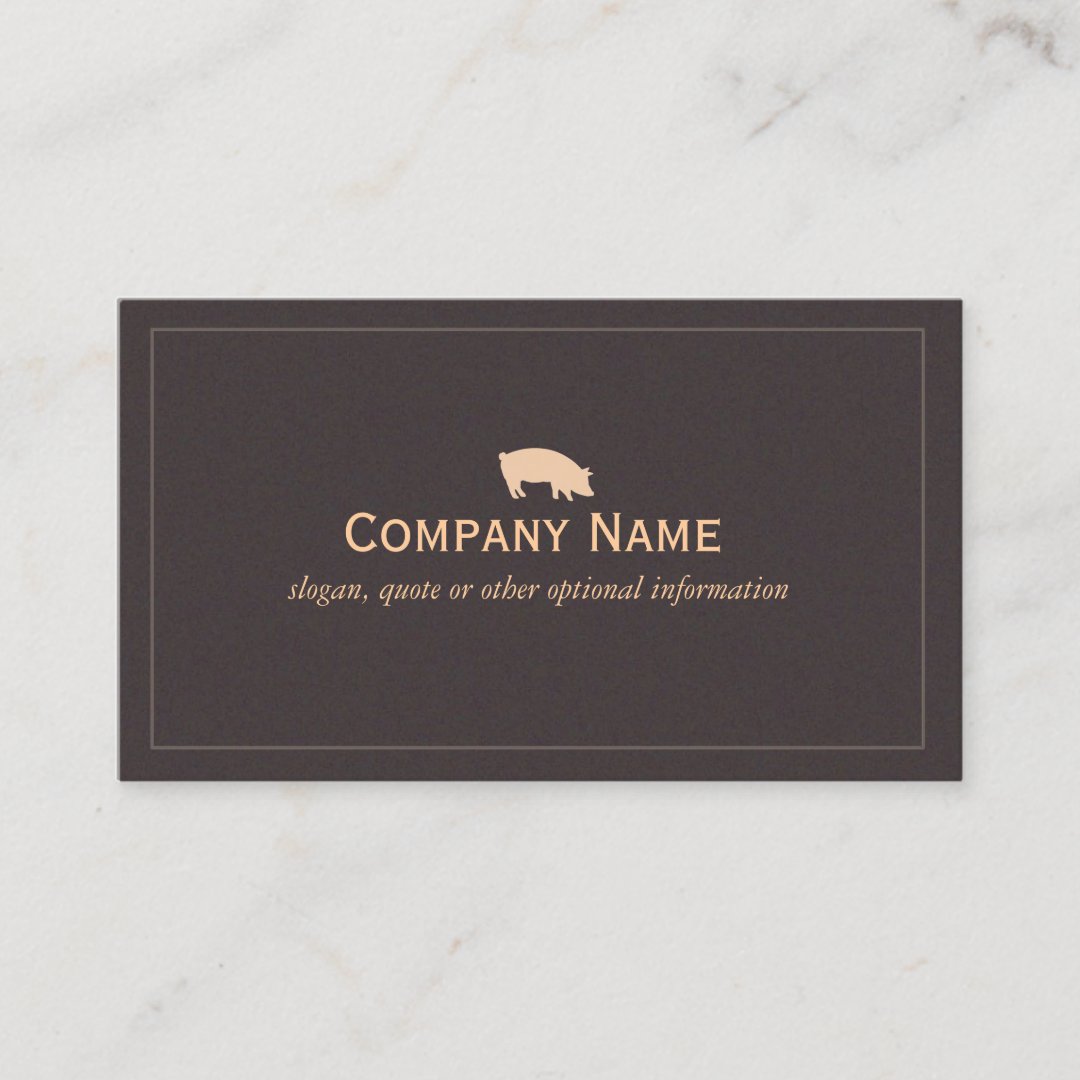 Pig Business Card | Zazzle