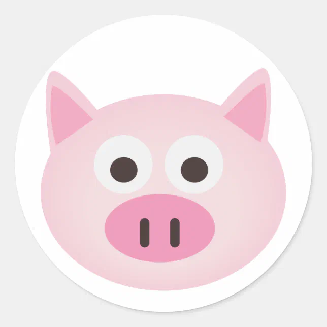 Pig Classic Round Sticker | Zazzle
