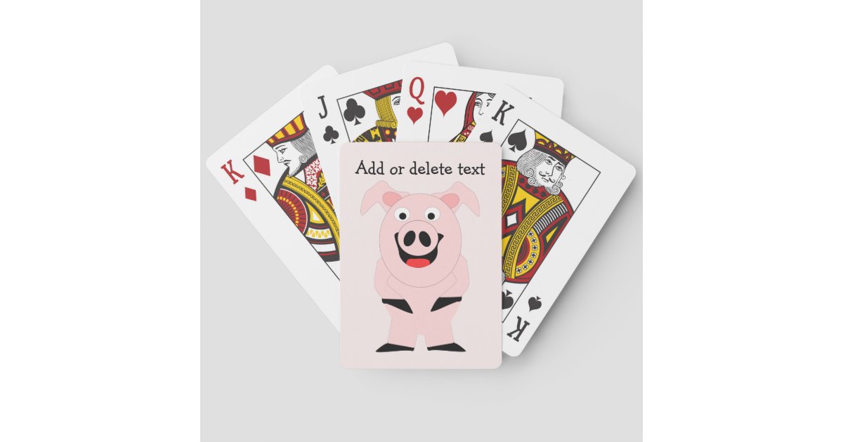 Pig Design Personalised Poker Cards | Zazzle