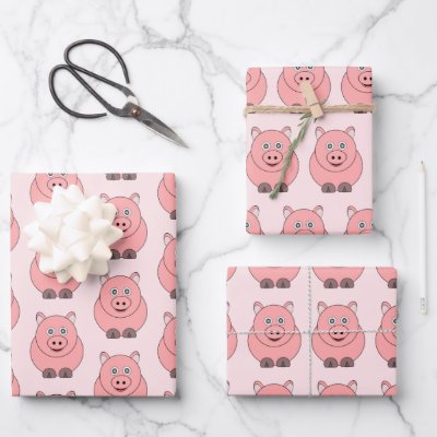 Cute Pig Wrapping Paper and Gift Wrap for Pig Fans